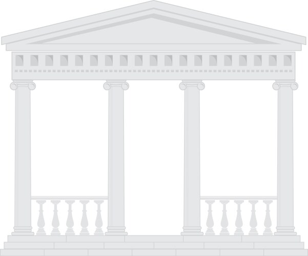 Portico an ancient temple Royalty Free Vector Image