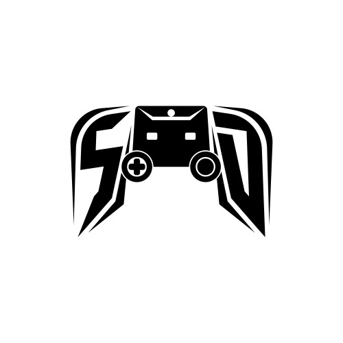 Ds logo monogram esport gaming with gas shape Vector Image