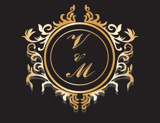 Golden royal stickers with crowns shields Vector Image