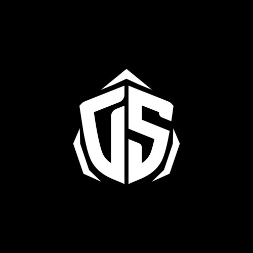 Ds logo monogram esport gaming with gas shape Vector Image
