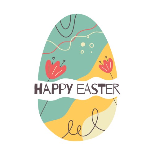 Colorful easter egg hunt lettering Royalty Free Vector Image
