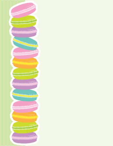 Macaron in different flavors Royalty Free Vector Image