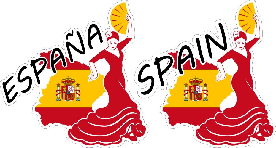 Portrait traditional spanish woman Royalty Free Vector Image