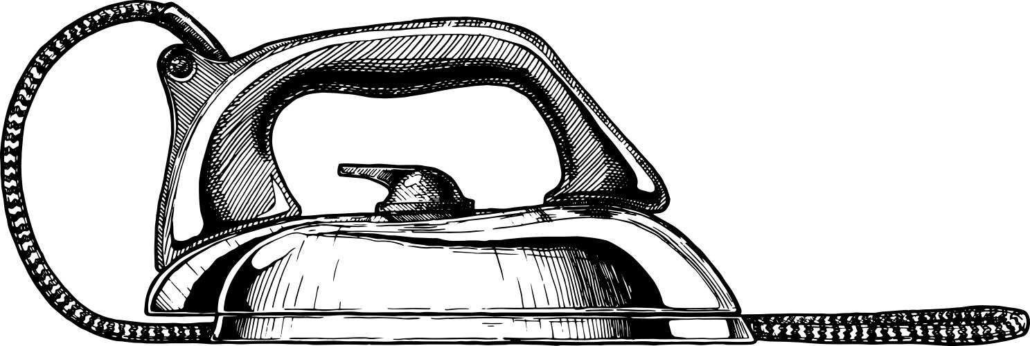 Evolution of clothes iron Royalty Free Vector Image