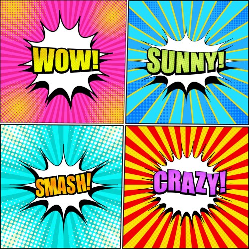 Comic pages collection Royalty Free Vector Image