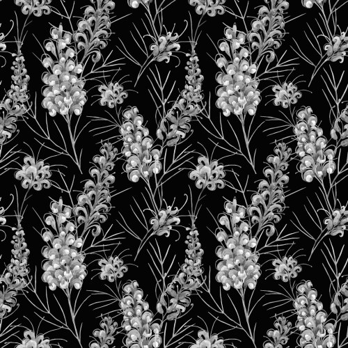 Watercolor australian grevillea pattern Royalty Free Vector