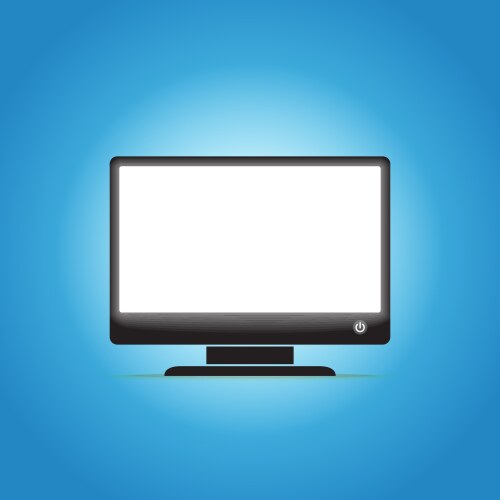 Computer monitor with communication elements Vector Image
