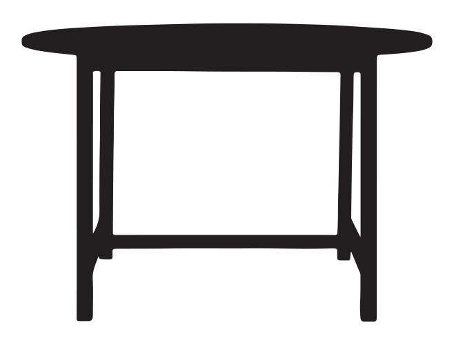Table silhouette art Royalty Free Vector Image