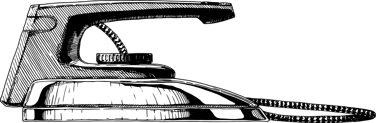 Evolution of clothes iron Royalty Free Vector Image