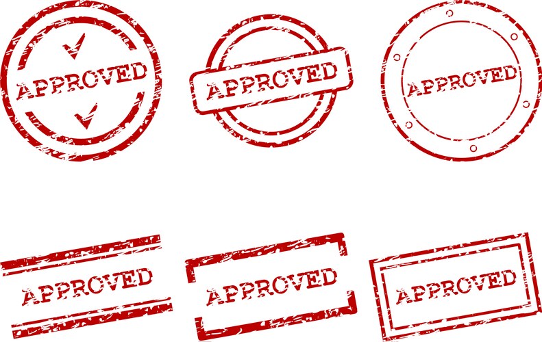 Approved stamp Vector Images & Graphics for Commercial Use | VectorStock