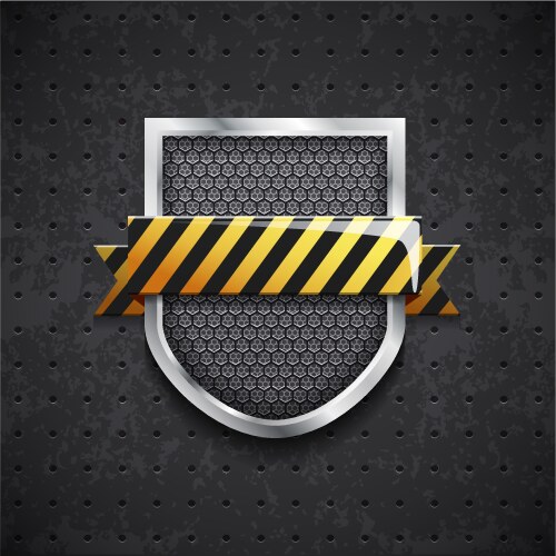 Metal shield Royalty Free Vector Image - VectorStock