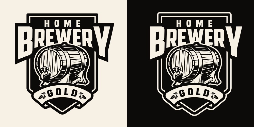 Set of beer labels with brewery production Vector Image