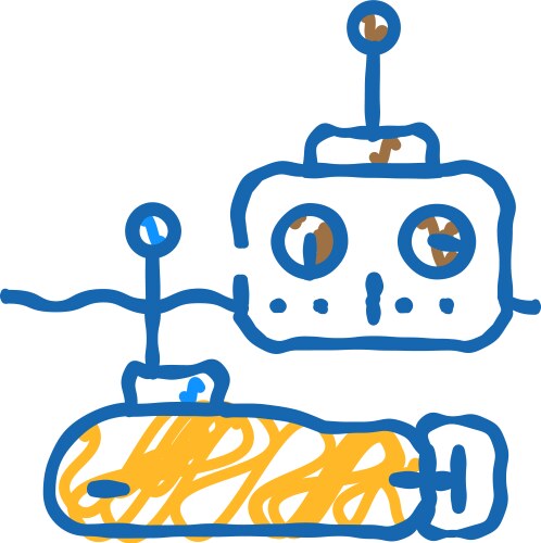 Avionics testing aircraft icon doodle Royalty Free Vector