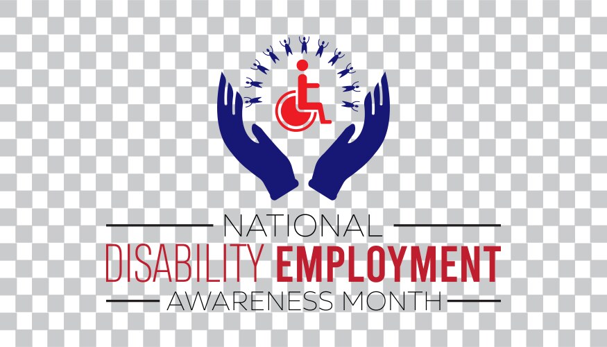 National disability employment awareness month Vector Image