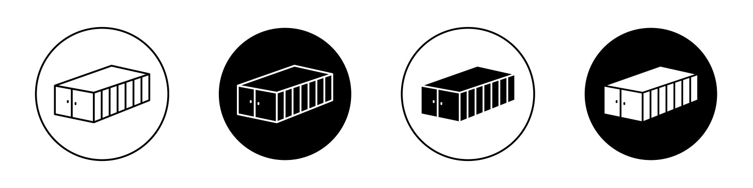 Shipping container icon Royalty Free Vector Image