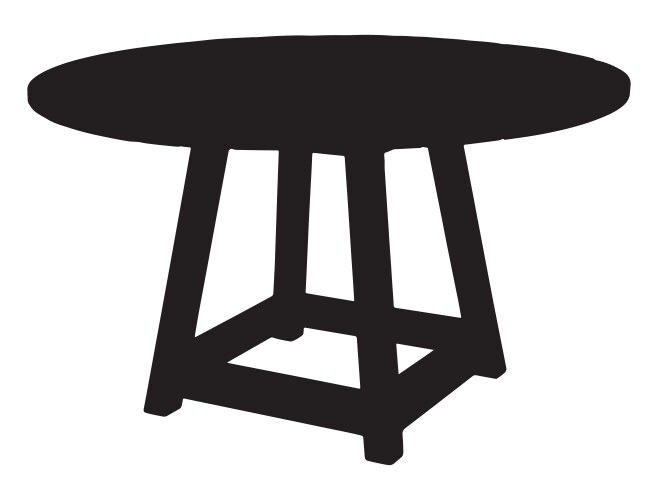 Table silhouette art Royalty Free Vector Image