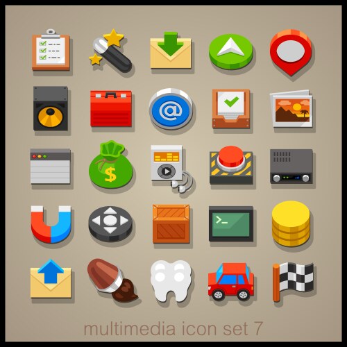 Car icon set-9 Royalty Free Vector Image - VectorStock