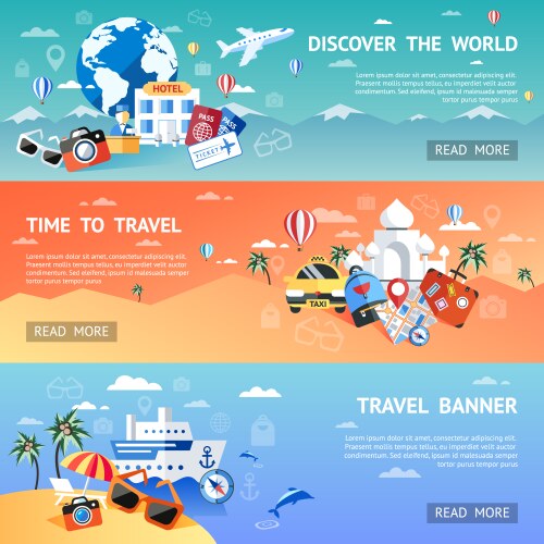 Travel infographics set Royalty Free Vector Image