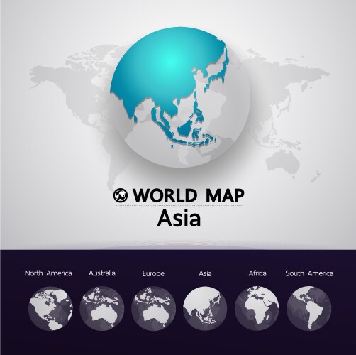 World map graphic element Royalty Free Vector Image
