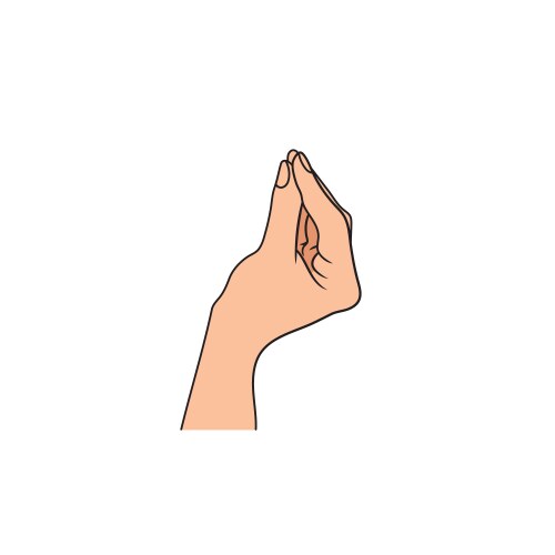 Bellissimo hand gesture sketch Royalty Free Vector Image