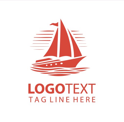 Sailing boat logo Royalty Free Vector Image - VectorStock