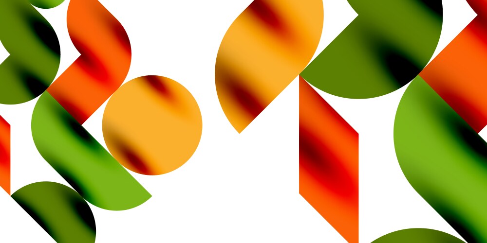 Tech minimal circular shapes geometric art Vector Image