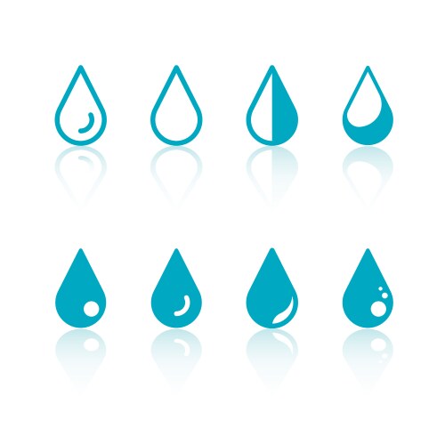 Water symbols and emblems Royalty Free Vector Image