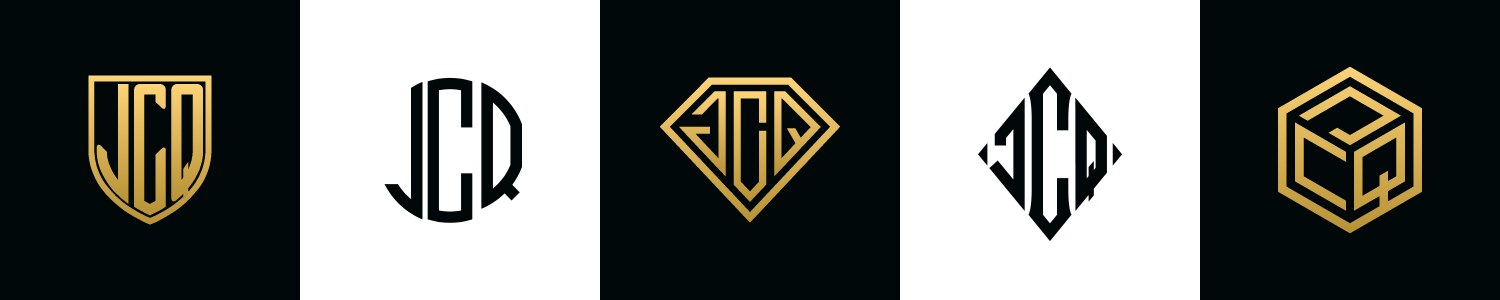 Initial letters jny logo designs bundle Royalty Free Vector