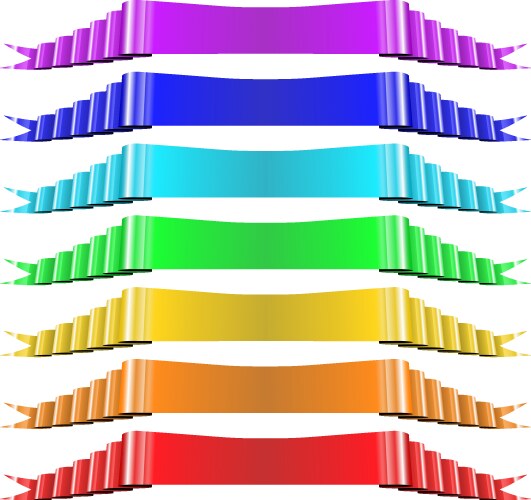 Long ribbons Royalty Free Vector Image - VectorStock