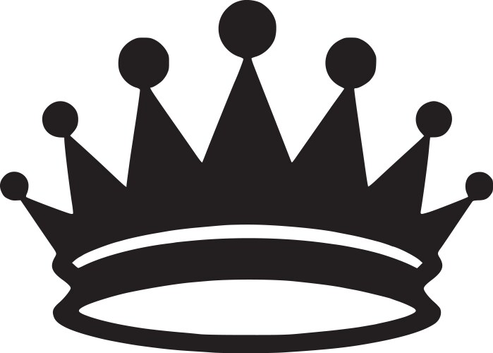 Crown - minimalist and simple silhouette Vector Image