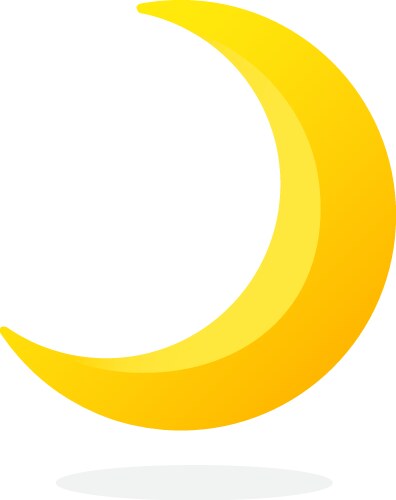 Crescent and star cartoon icon Royalty Free Vector Image