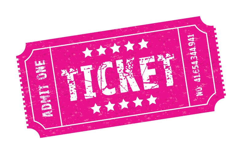 Ticket template set invitation coupon Royalty Free Vector