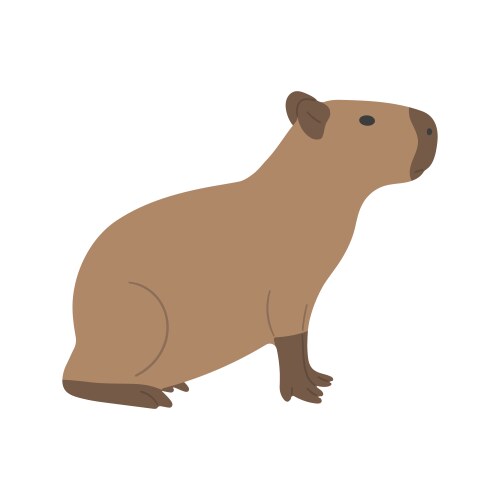 Capybara single 24 Royalty Free Vector Image - VectorStock