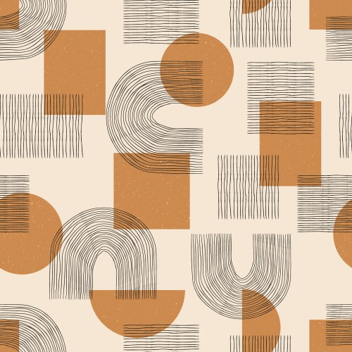 Contemporary seamless pattern with aesthetic hand Vector Image