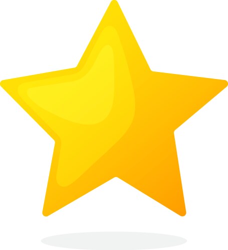 Sticker funny gold star with happy eyes Royalty Free Vector