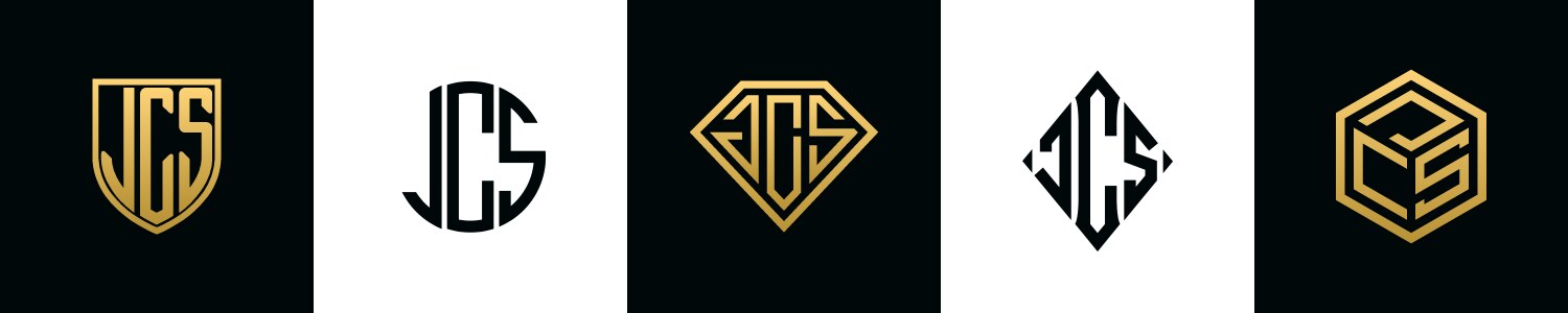 Initial letters jyg logo designs bundle Royalty Free Vector