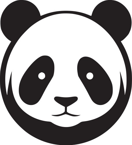 Panda - minimalist and simple silhouette Vector Image