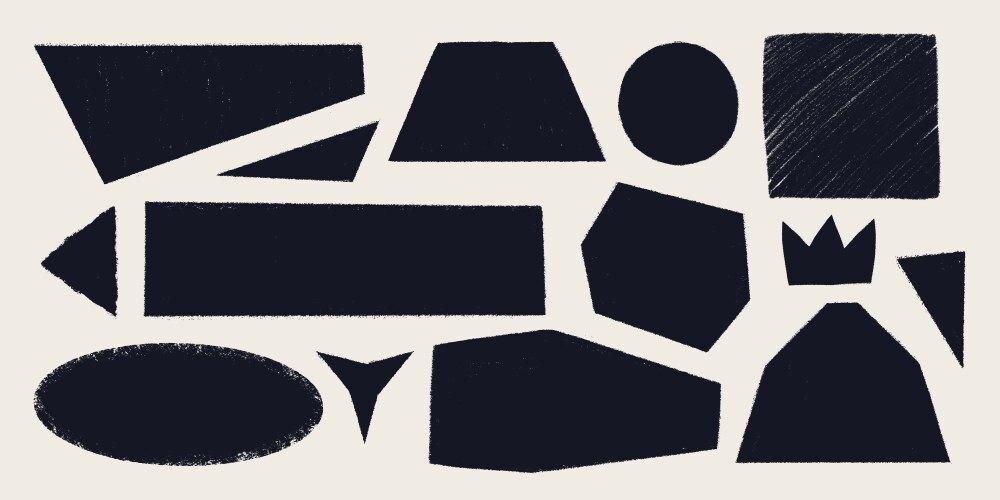 Various geometrical shapes and frames with ripped Vector Image