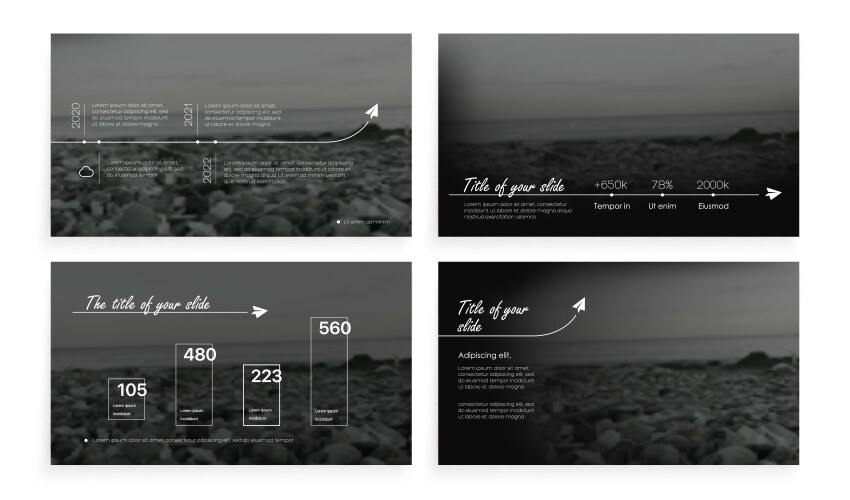 Powerpoint presentation templates Royalty Free Vector Image