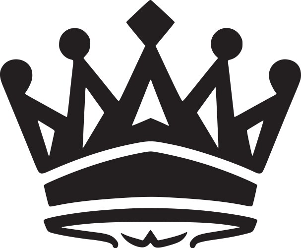 Crown - minimalist and flat logo Royalty Free Vector Image