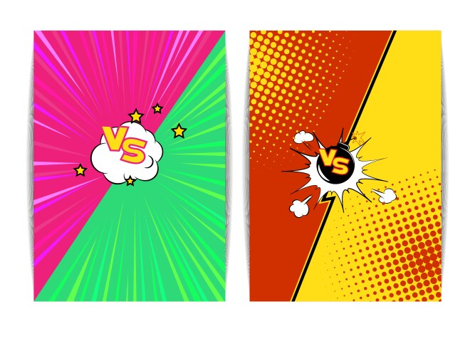 Versus comic frame vs comics book frames Vector Image