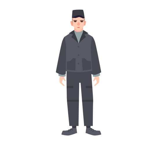 Cartoon criminal characters on outside Royalty Free Vector