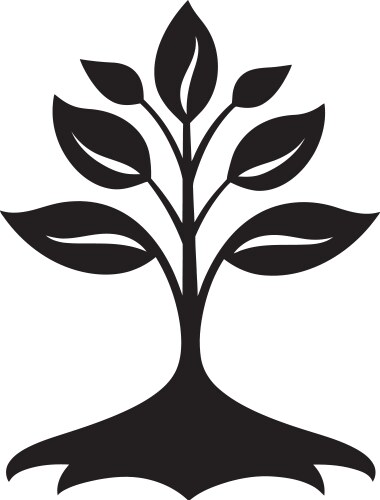 Natures mark tree plantation symbol in black Vector Image