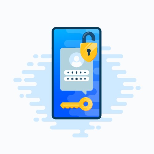 2fa two factor authentication icon shield padlock Vector Image