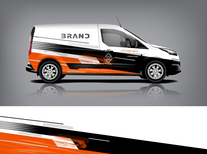 Car Decal Wrap Design Royalty Free Vector Image