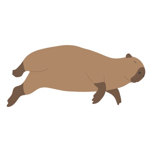 Capybara single 24 Royalty Free Vector Image - VectorStock
