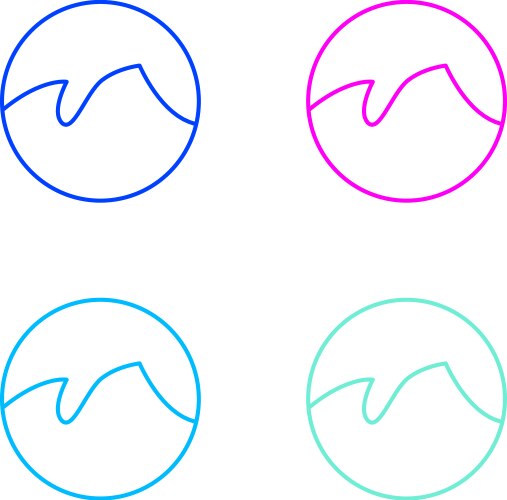 Ocean wave sign symbol logo Royalty Free Vector Image