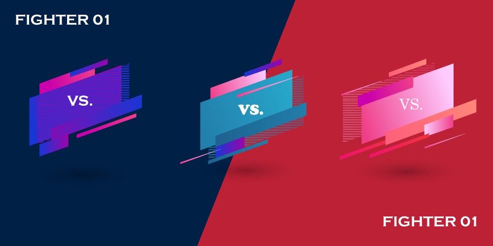 Versus screen design battle headline template Vector Image