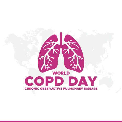 World copd day greeting card graphic Royalty Free Vector