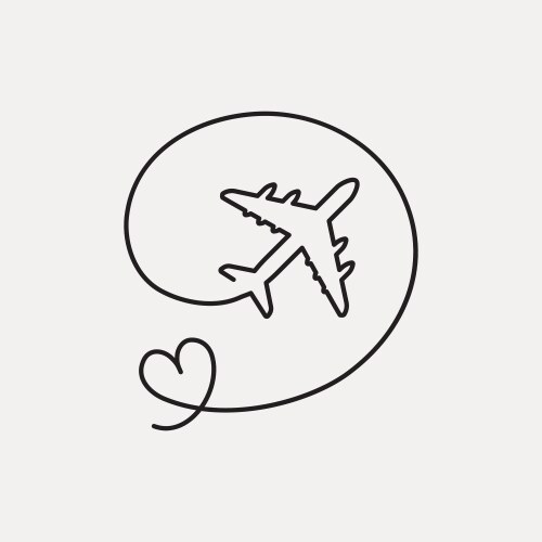 Airplane Heart Vector Images (over 4,600)